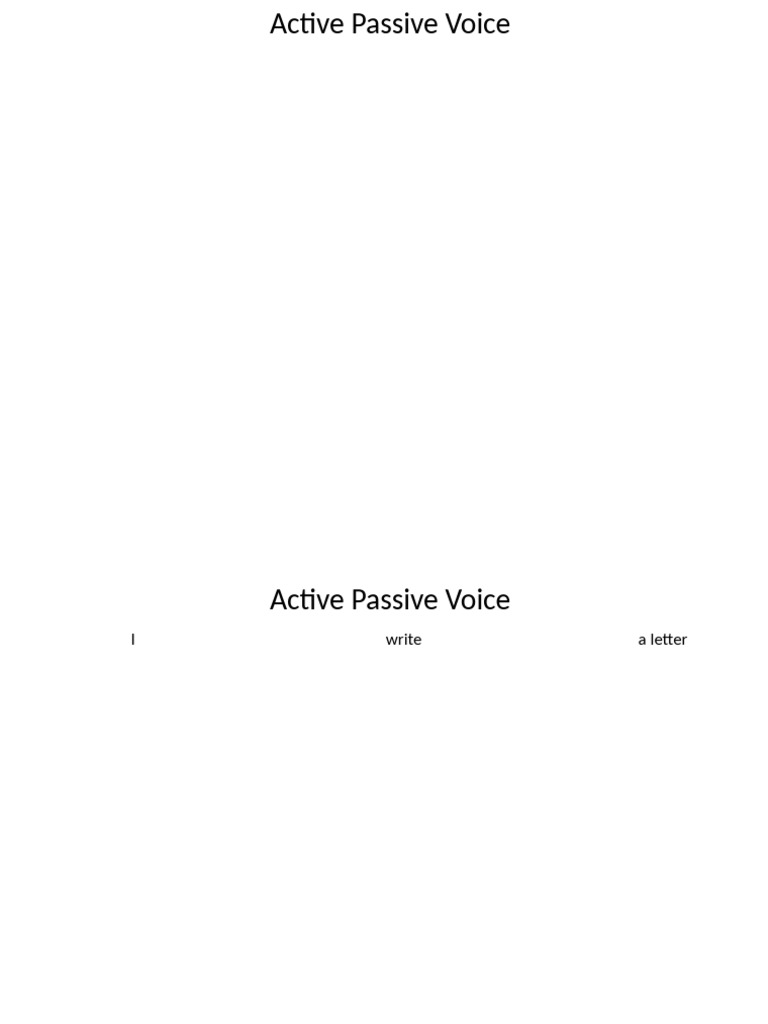 Active and Passive Voice Explained | PDF | Linguistics | Linguistic ...