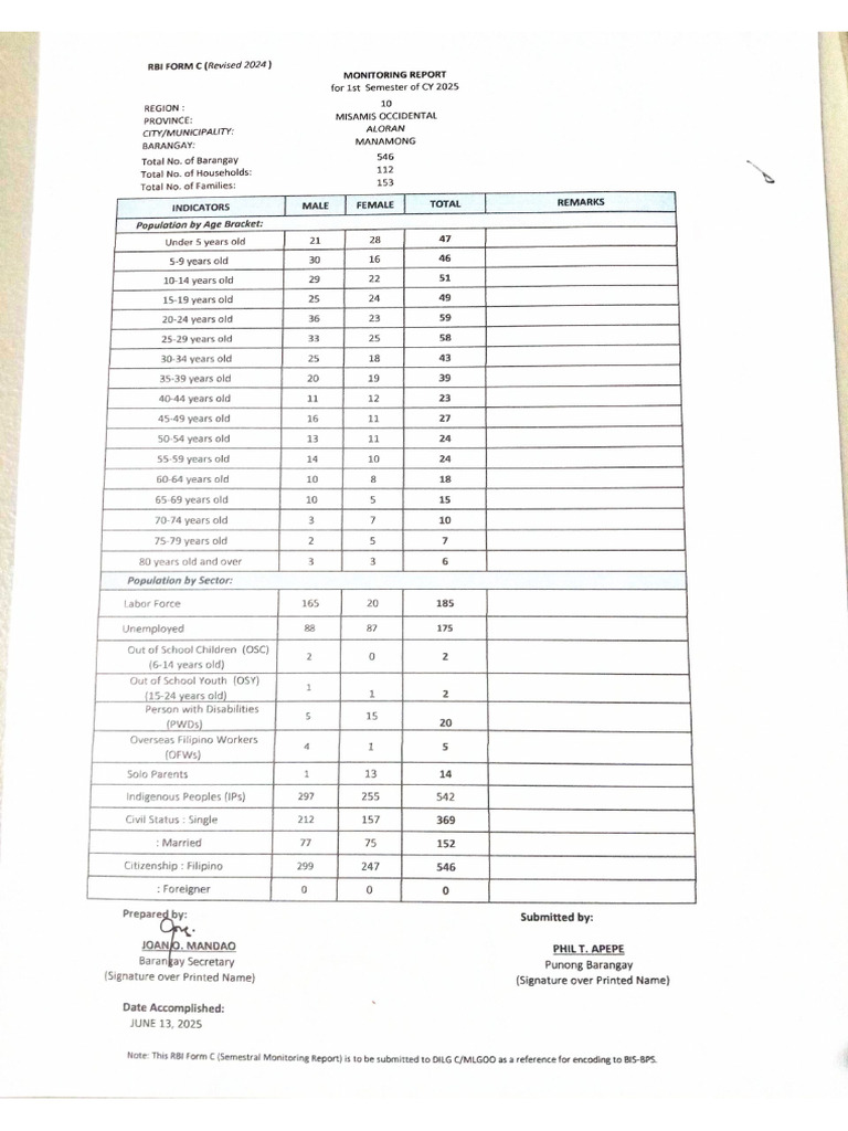 Rbi Form C Manamong | PDF