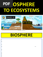 Biosphere To Ecosystem Grade 10 Life Sciences | PDF | Food Web | Soil