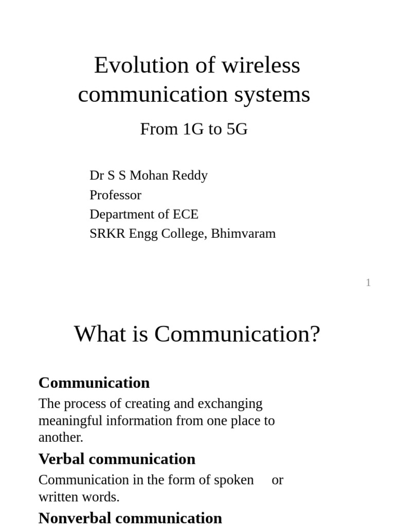 Evolution of Wireless Communication Systems | PDF | Ieee 802.11 | High ...