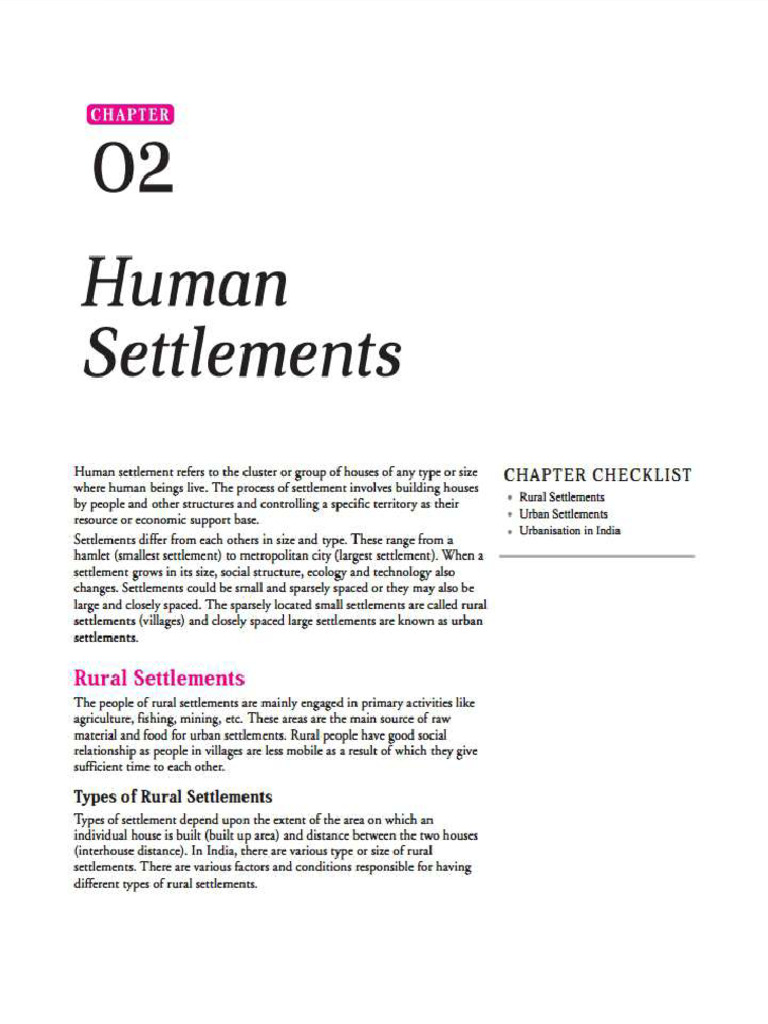 Human Settlements | PDF