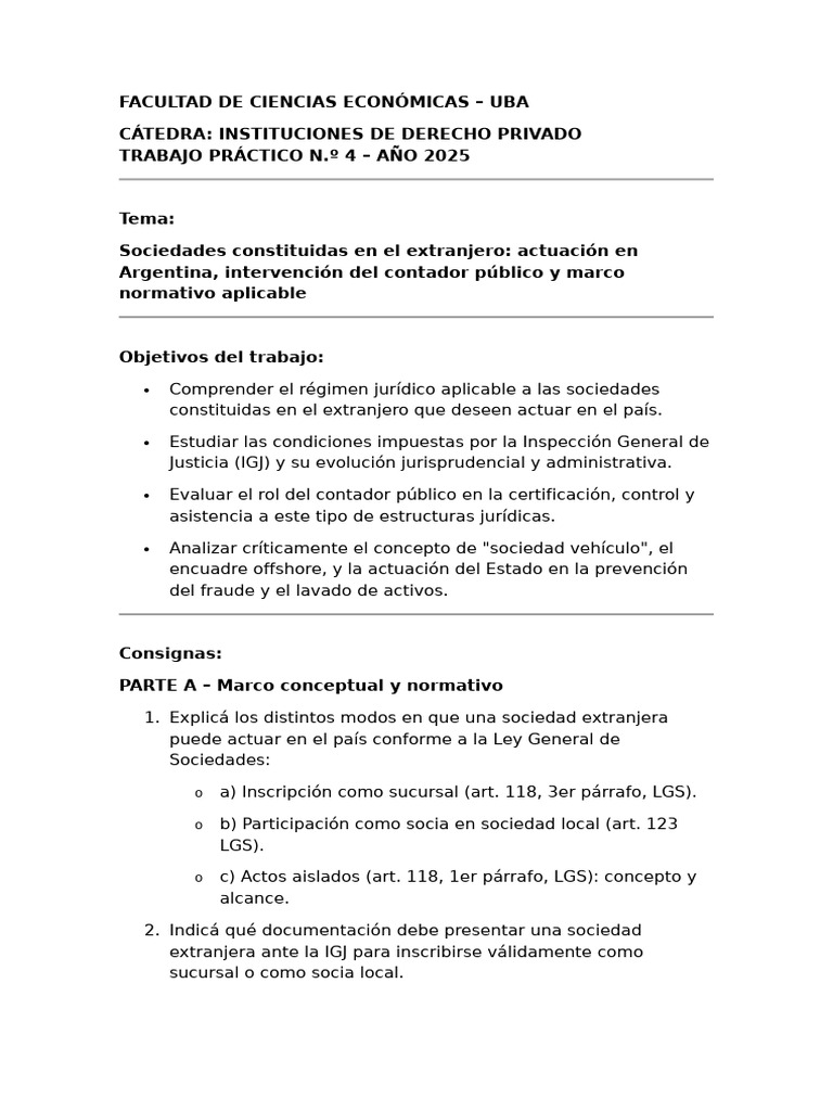 Sociedades Extranjeras en Argentina: Guía 2025 | PDF