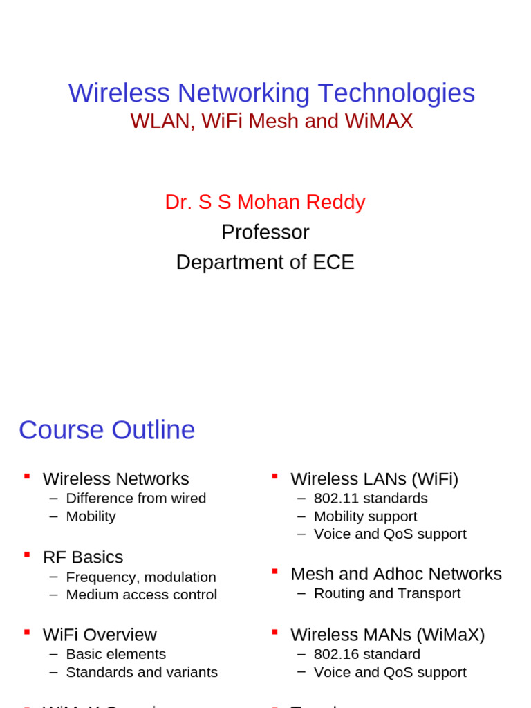 Types of Wireless Systems | PDF | Modulation | Error Detection And ...