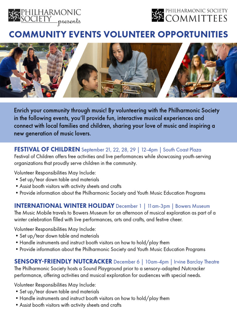 Fall and Winter Community Events Flyer | PDF | The Arts | Entertainment