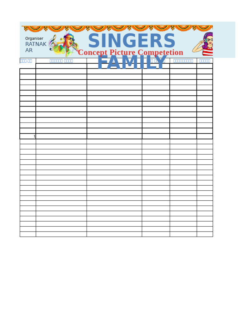 Singers Family | PDF