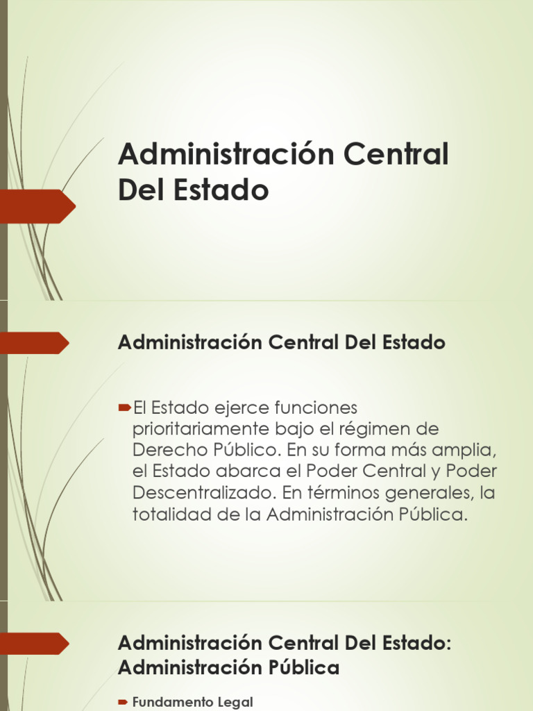 Administración Central Del Estado, Exposición | PDF | Administración ...