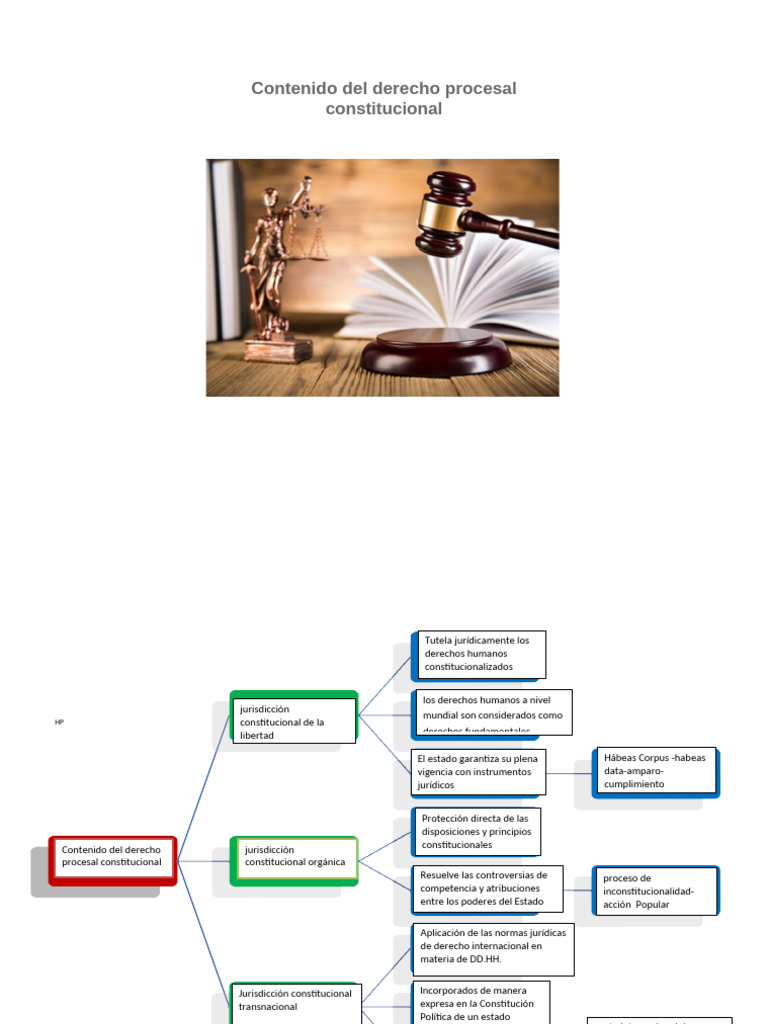 Mapa Conceptual Del Derecho Procesal Constitucional | PDF | Jurisdicción | Derechos humanos