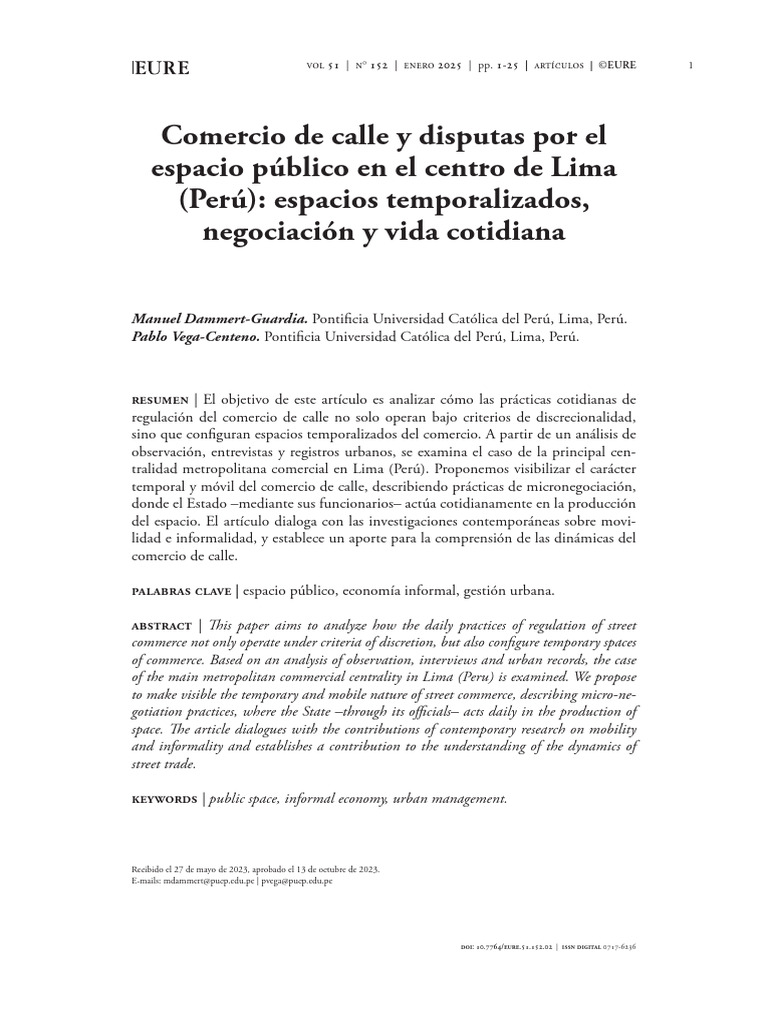 Espacio Publico Calles Comercio Calles | PDF | Etnografía | Policía
