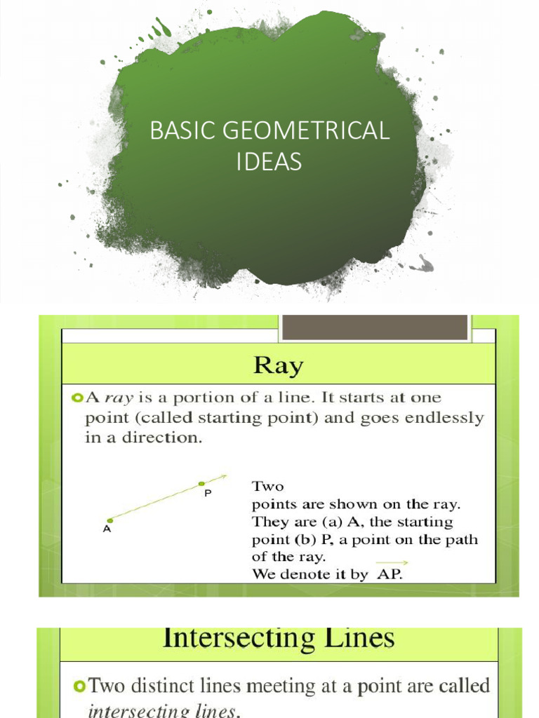 Basic Geometrical Ideas - Remaining Notes | PDF