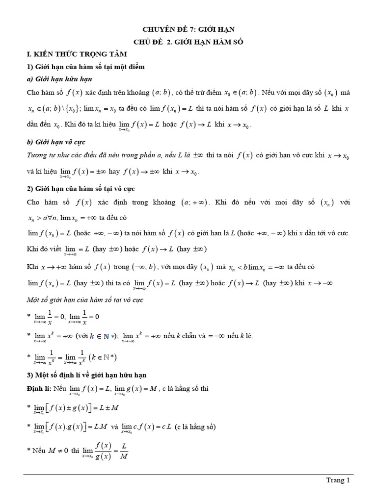 Giới Hạn Hso | PDF
