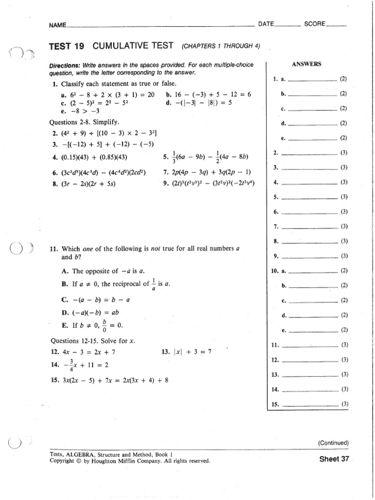 Chapters 5-7 Practice Tests | PDF