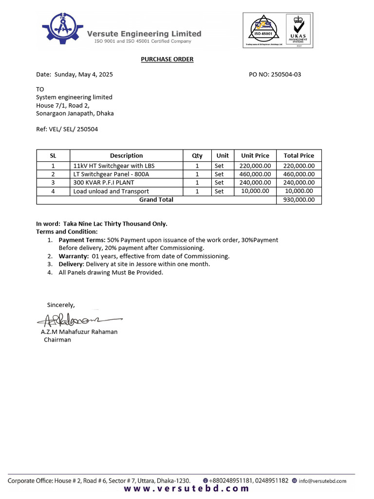 LT Panel, HT Panel, PFI Panel | PDF