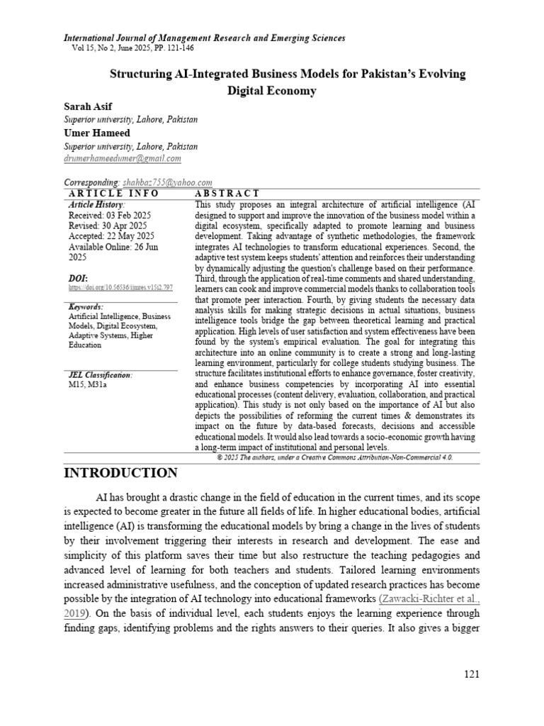 Vol 15 Issue 2 - June - 2025 - 797 | PDF | Artificial Intelligence | Intelligence (AI) & Semantics