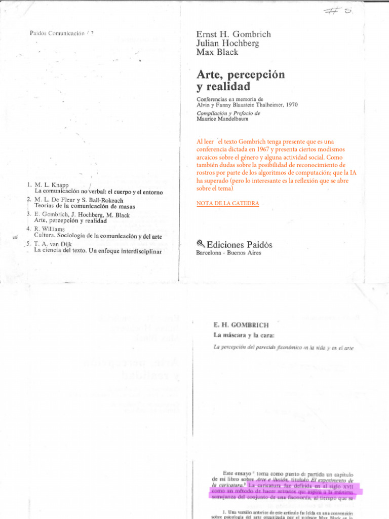 6.4-GOMBRICH E.-La Mascara y La Cara | PDF
