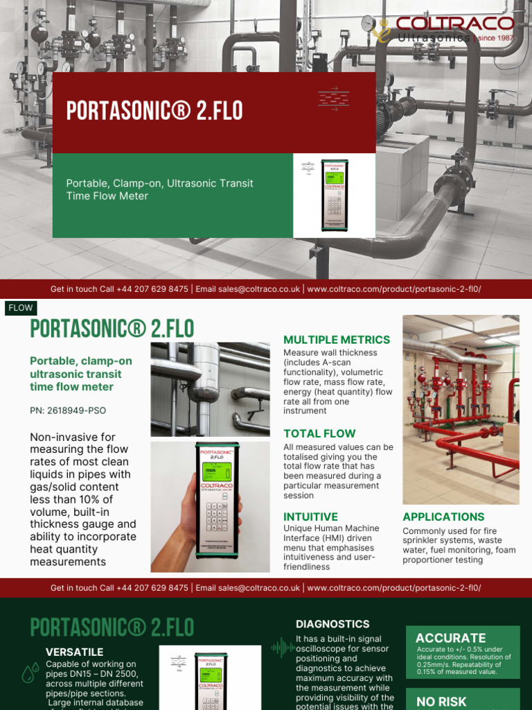 Portasonic 2.FLO Brochure 2021 | PDF | Flow Measurement | Mechanical Engineering