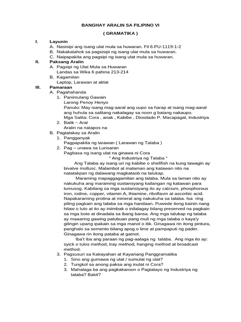 6 Nasisipi Ang Isang Ulat | PDF