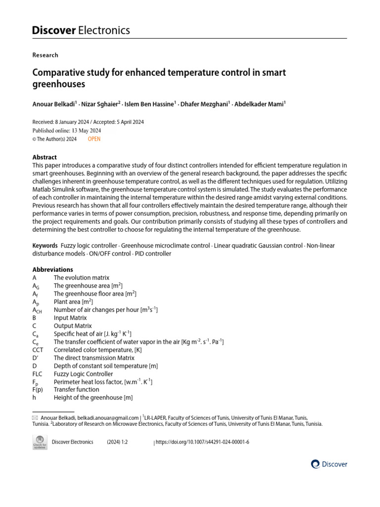 Comparative Study For Enhanced Temperature Control | PDF | Heat Transfer | Matrix (Mathematics)