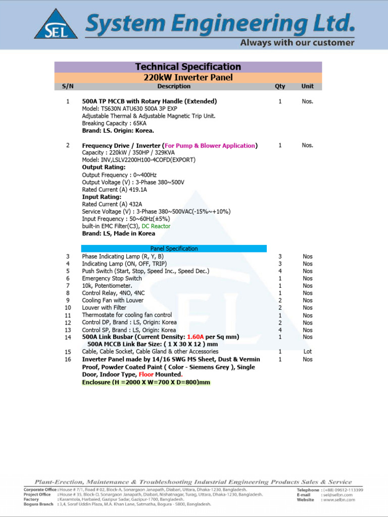 Pages From Rahim Steel Mills Co. (PVT.) Ltd. (Q 25-0545-REV) Inverter ...