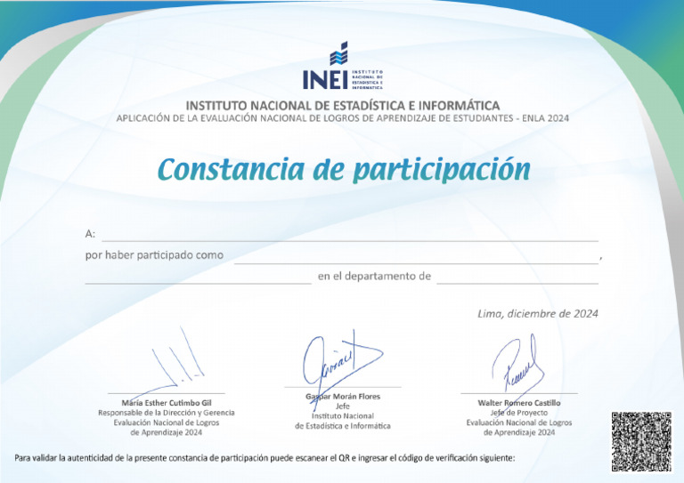 INEI Constancia | PDF