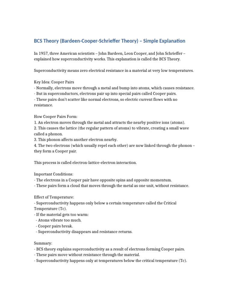 BCS Theory Simplified | PDF