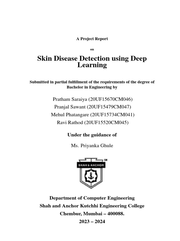 Sample Final Project Report | PDF | Deep Learning | Medical Diagnosis