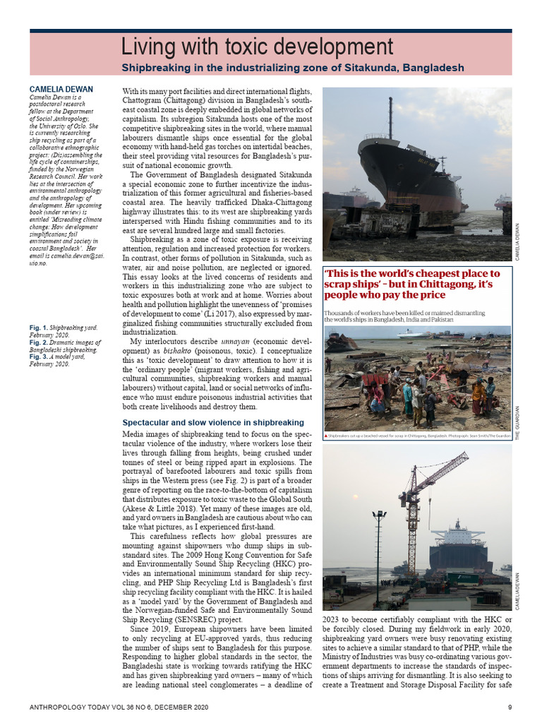 2 Living With Toxic Development - Shipbreaking in The Industrialising Zone of Sitakunda ...