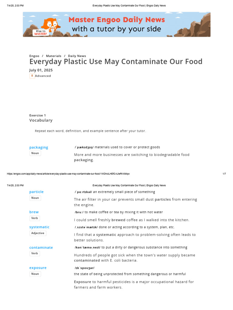 Plastic Packaging Contaminates Food | PDF | Pollution