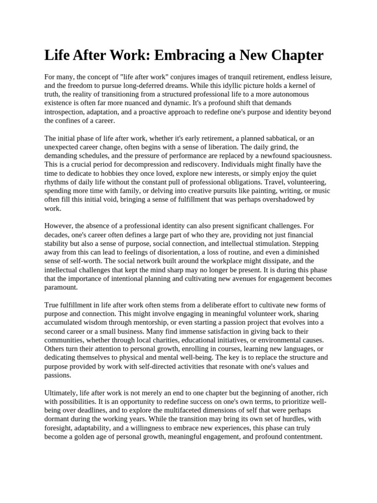 Life After Work | PDF | Social Psychology | Psychology