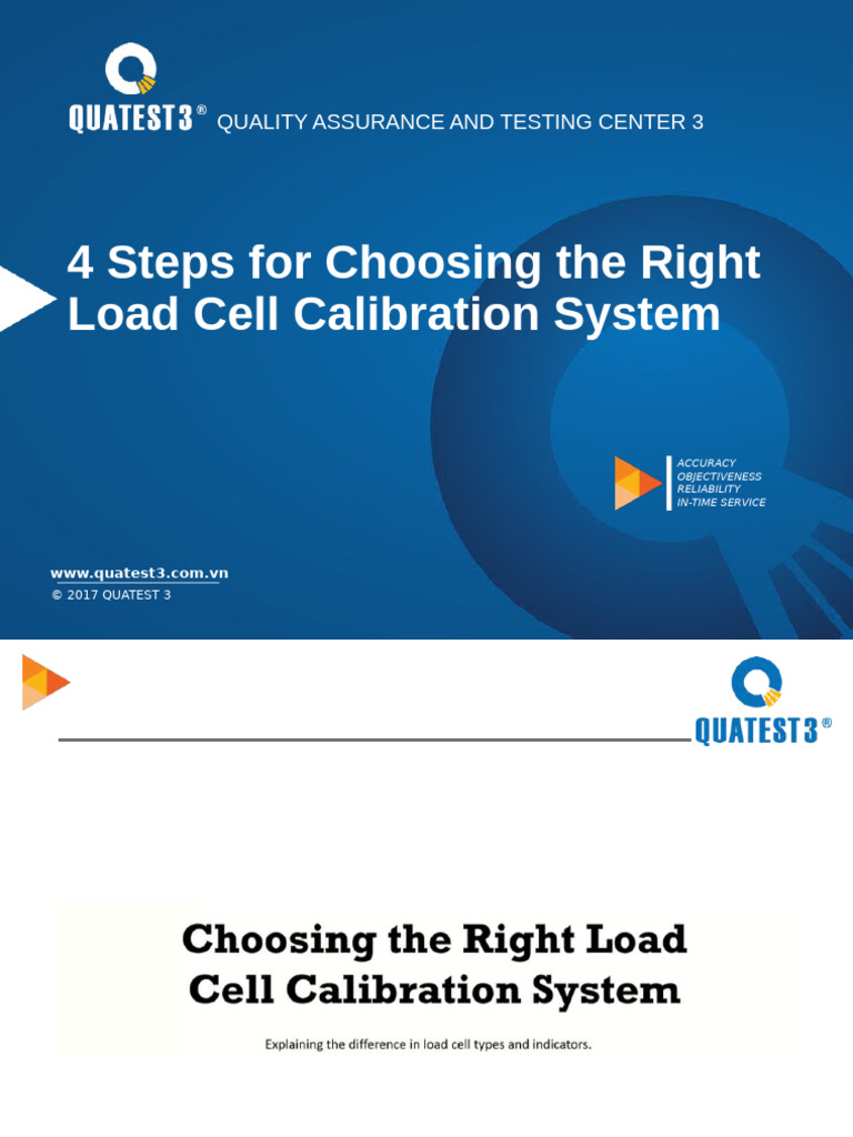 4 Steps For Choosing The Right Load Cell Calibration System | PDF