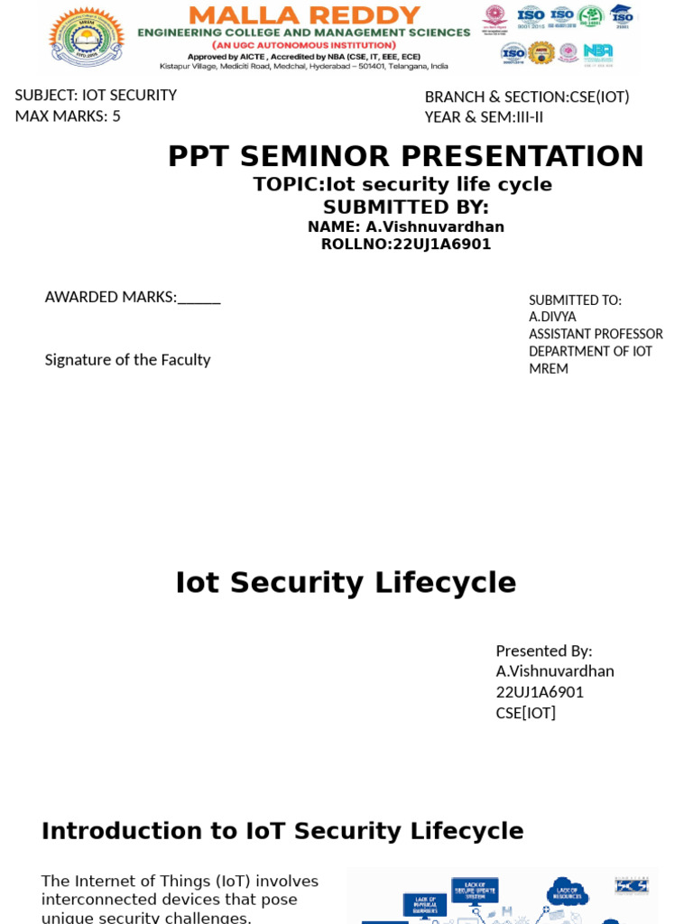 Iot Security Lifecycle | PDF | Security | Computer Security