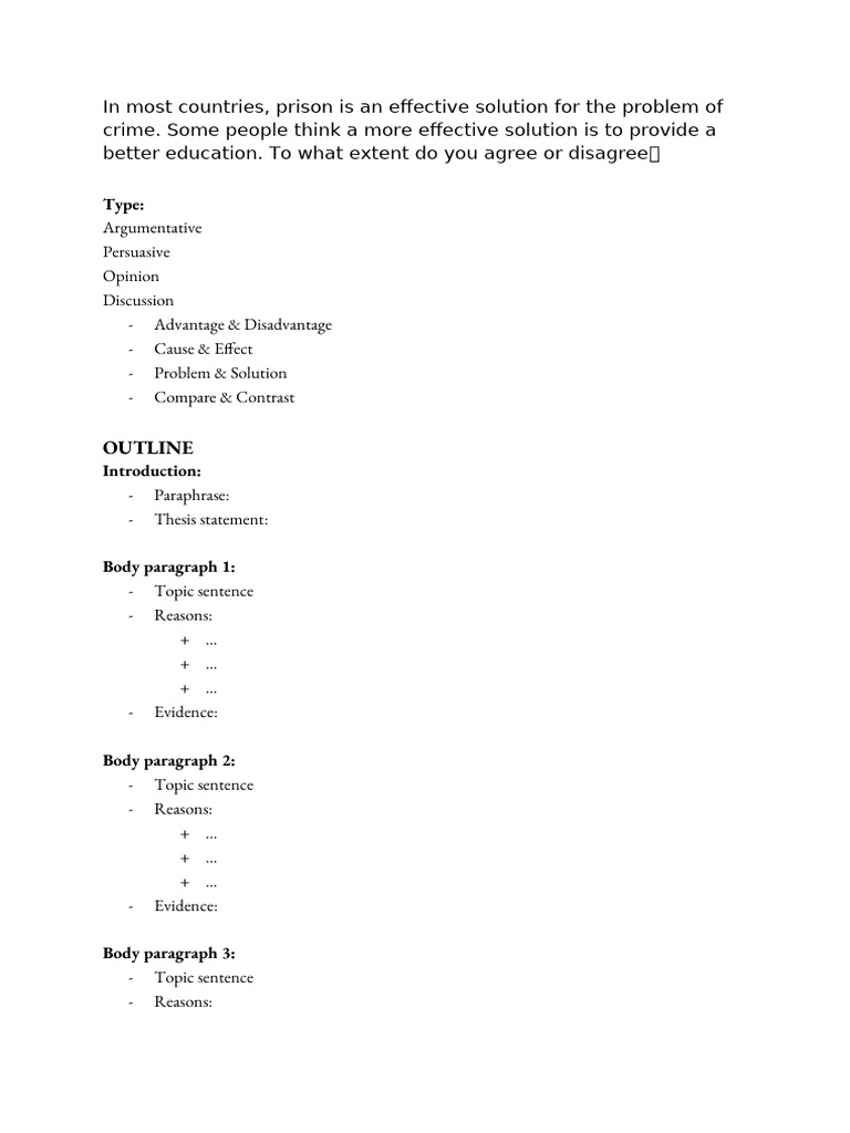 Writing Practice 2 - Crime & Education | PDF