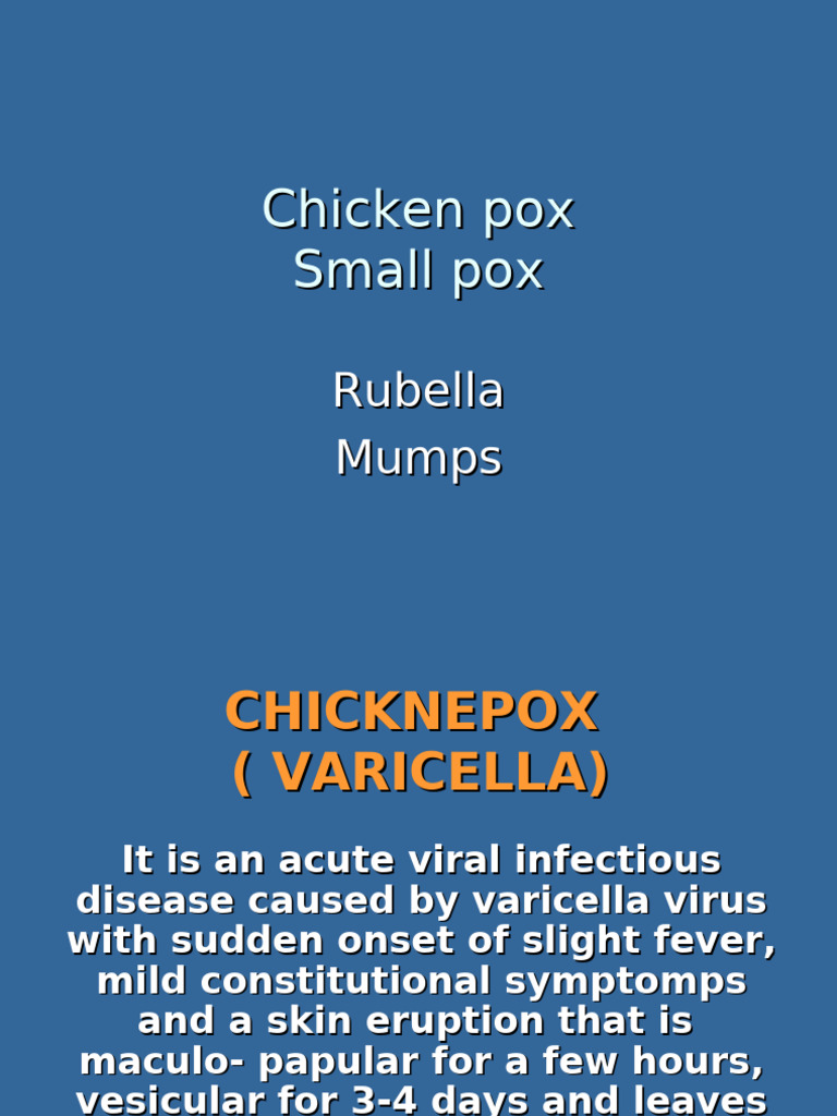 Differences Between Chickenpox and Smallpox | PDF | Smallpox | Infection