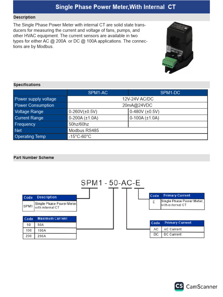 SinglePhasePower MeterWithCTRev3 | PDF | Alternating Current | Power Supply