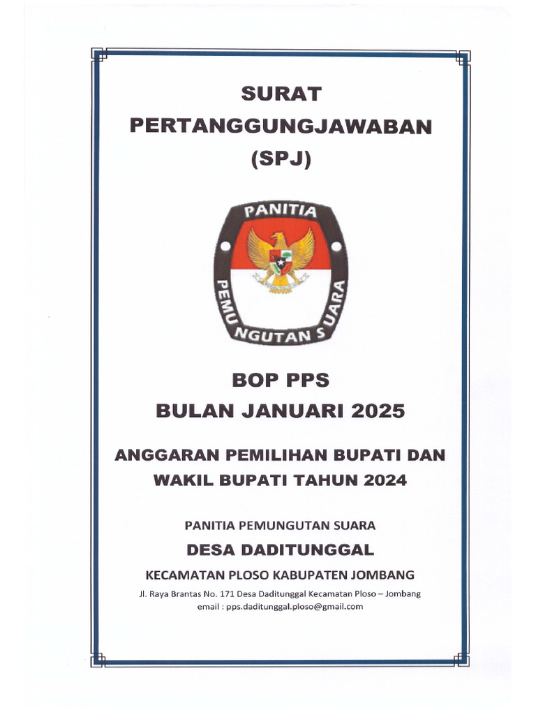 SPJ Pps Bop Januari | PDF