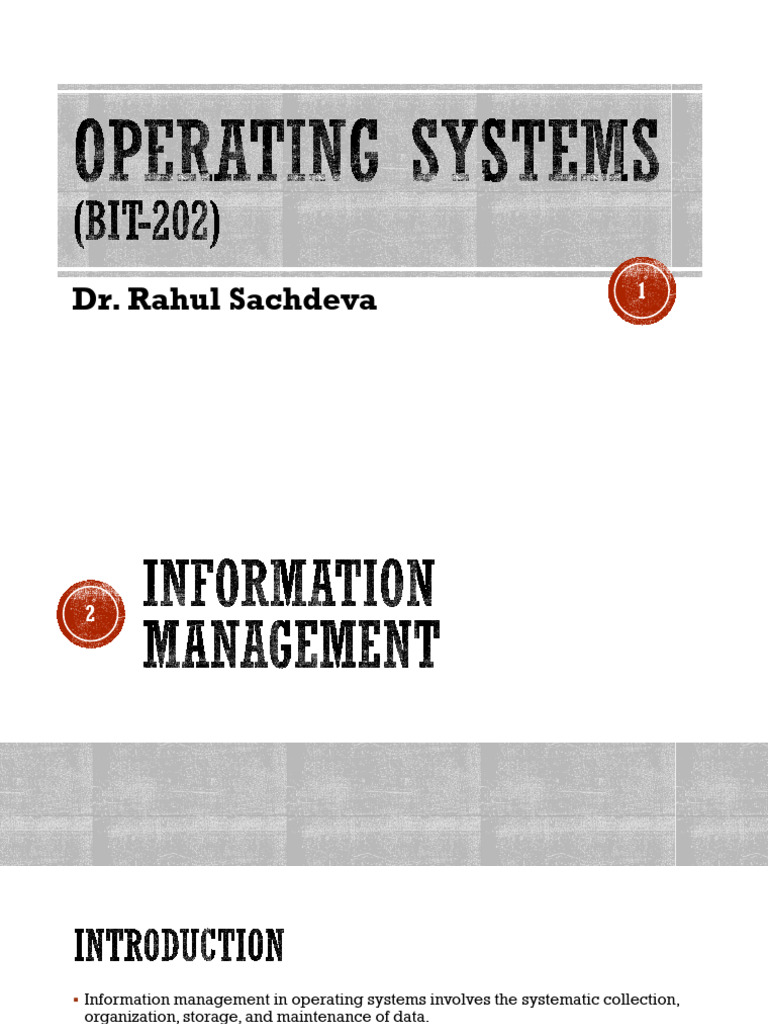 Information Management | PDF | File System | Computer Access Control