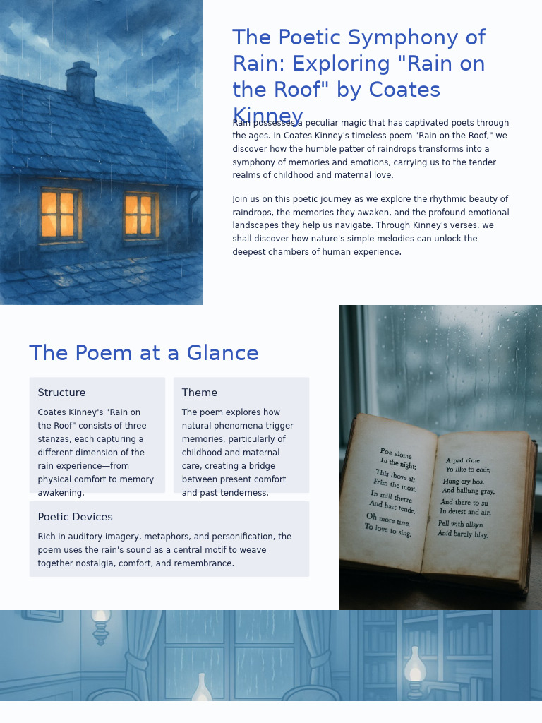Exploring "Rain on the Roof" Poem | PDF | Poetry | Experience