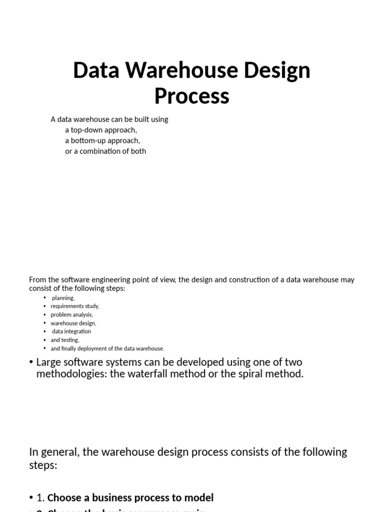 Data Warehouse Design Process | PDF | Data Warehouse | Data