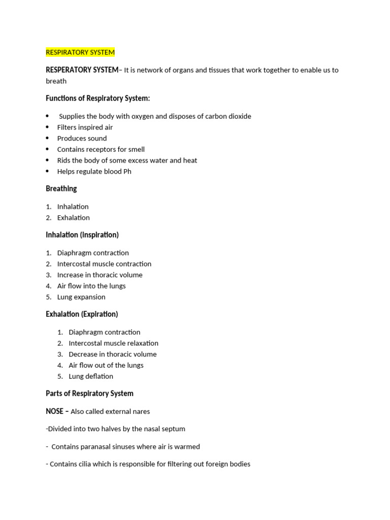 Science Periodical Reviewer Q1 | PDF | Respiratory Tract | Circulatory ...