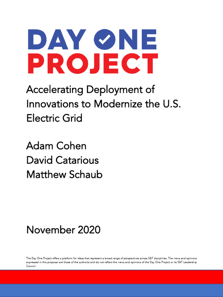 Accelerating Deployment of Innovations To Modernize The U.S. Electric Grid | PDF | Electrical ...