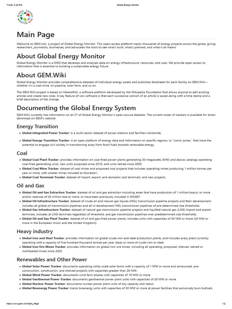 Global Energy Project Tracking Overview | PDF | Natural Gas | Power Station