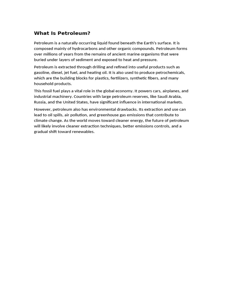 What Is Petroleum | PDF