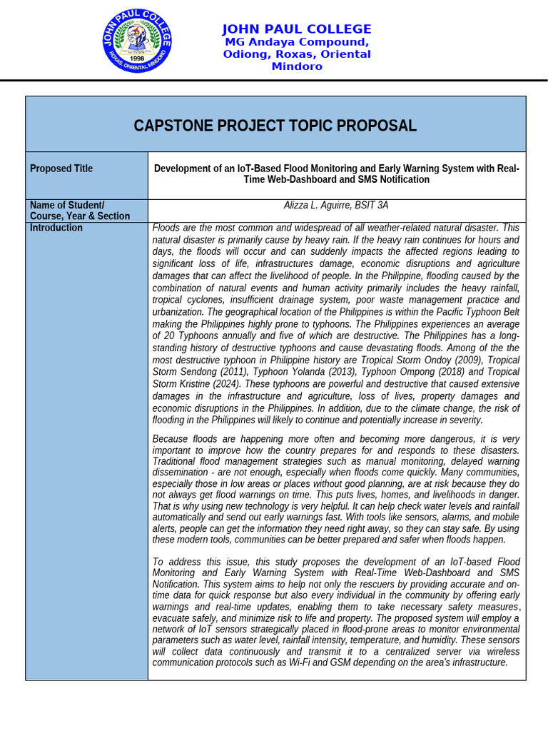 Development of An IoT-Based Flood Monitoring and Early Warning System ...