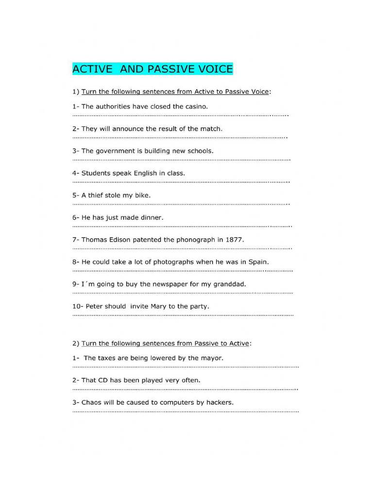 Passive 3 | PDF