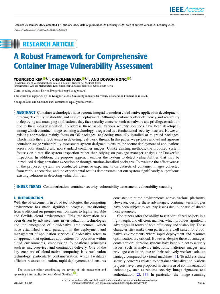 Comprehensive Container Image Security Assessment | PDF | Security | Computer Security