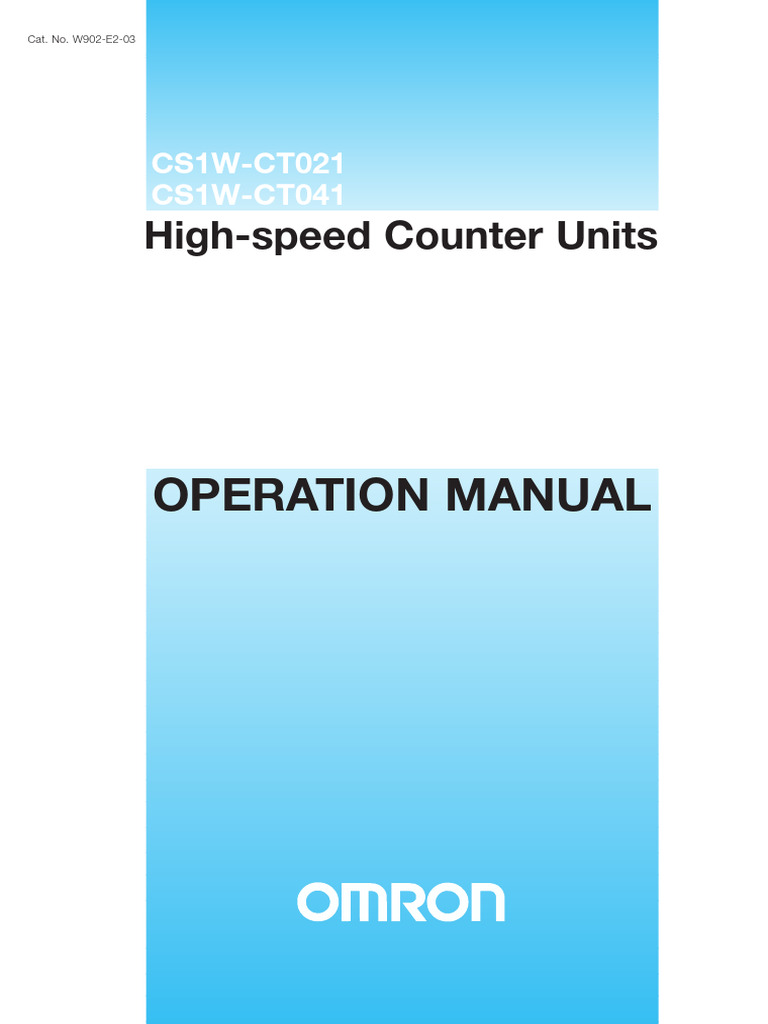 High-Speed Counter Units Manual | PDF | Electromagnetic Compatibility ...