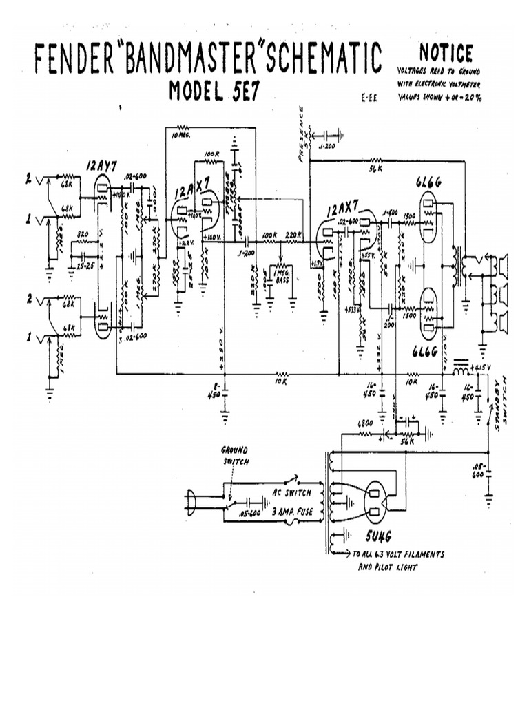 Fender Schematics Overview | PDF