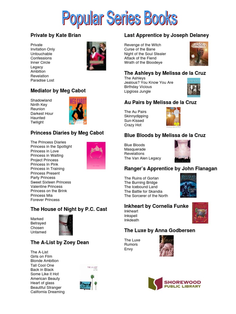 Popular Series Books | PDF | Novel Series | Children's Novels