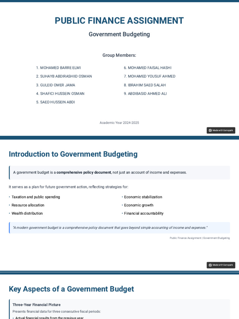Public Finance Government Budgeting 20250620111427 | PDF | Budget ...