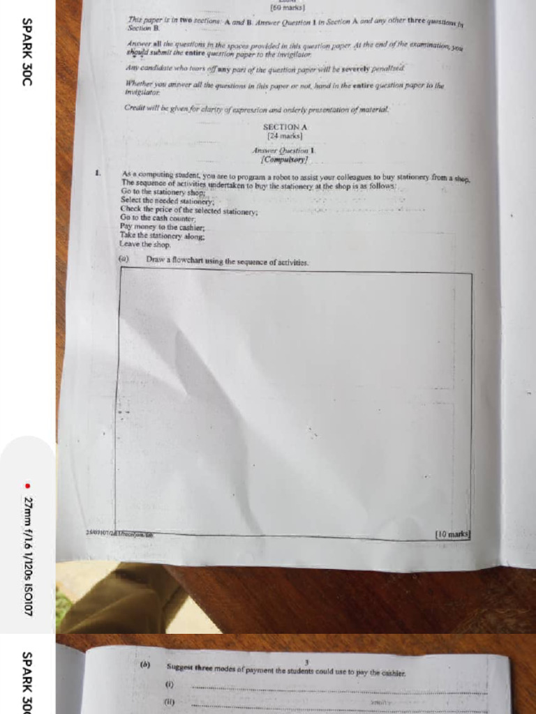 Computing Bece 2025 Paper Section B Only - Sample | PDF