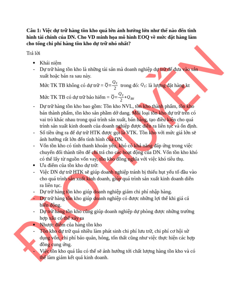 Lý thuyết TCDN | PDF